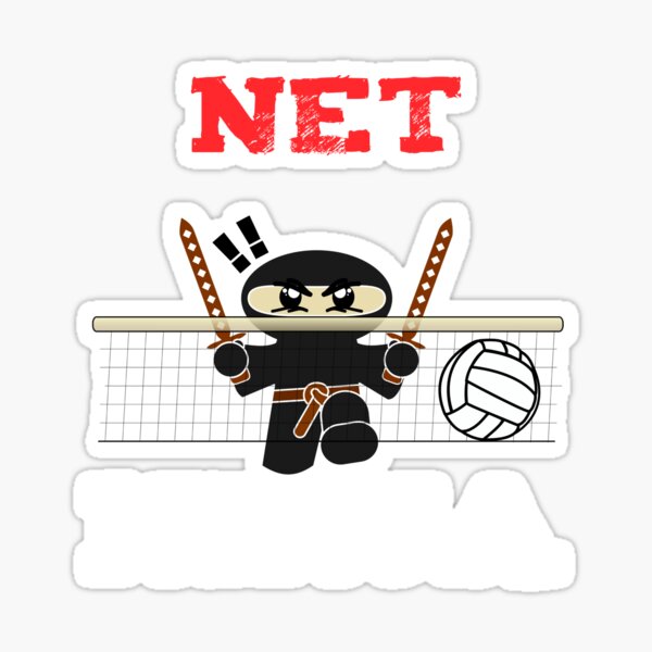"Net Ninja Volleyball Player" Sticker for Sale by Todd Middleton ...
