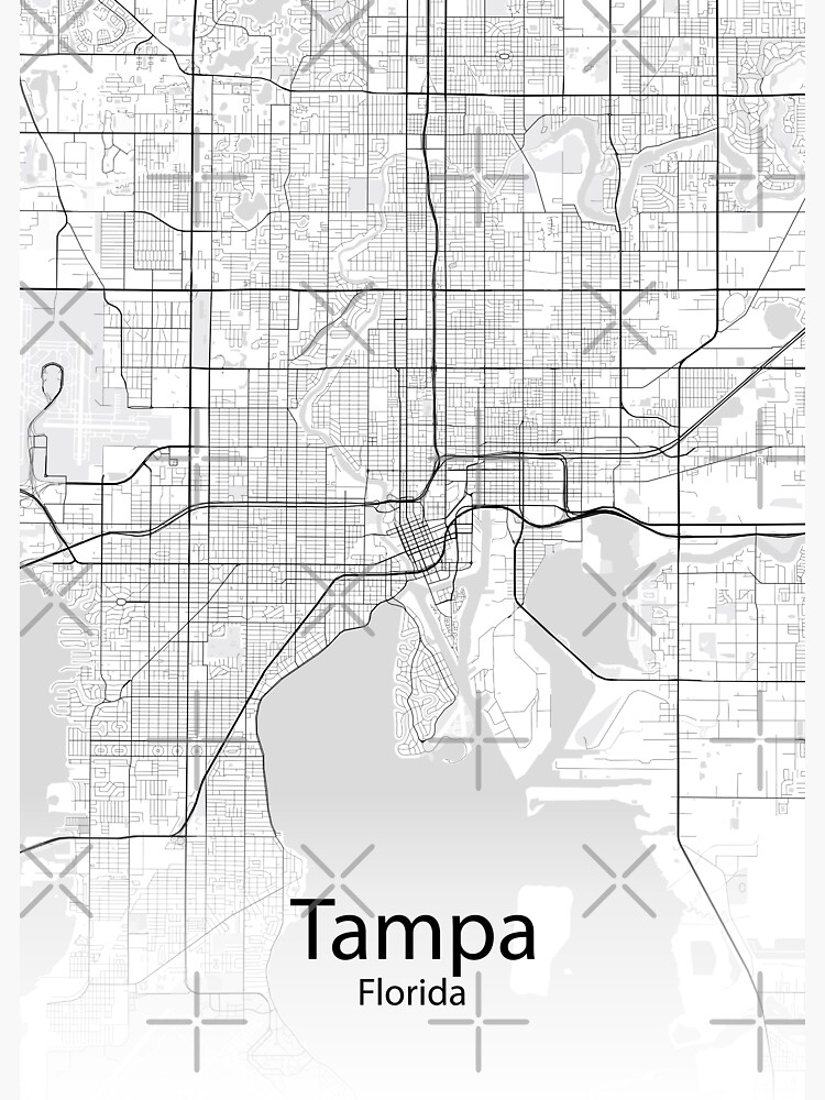 "Tampa Florida Map" Sticker for Sale by Minimalist-Maps | Redbubble