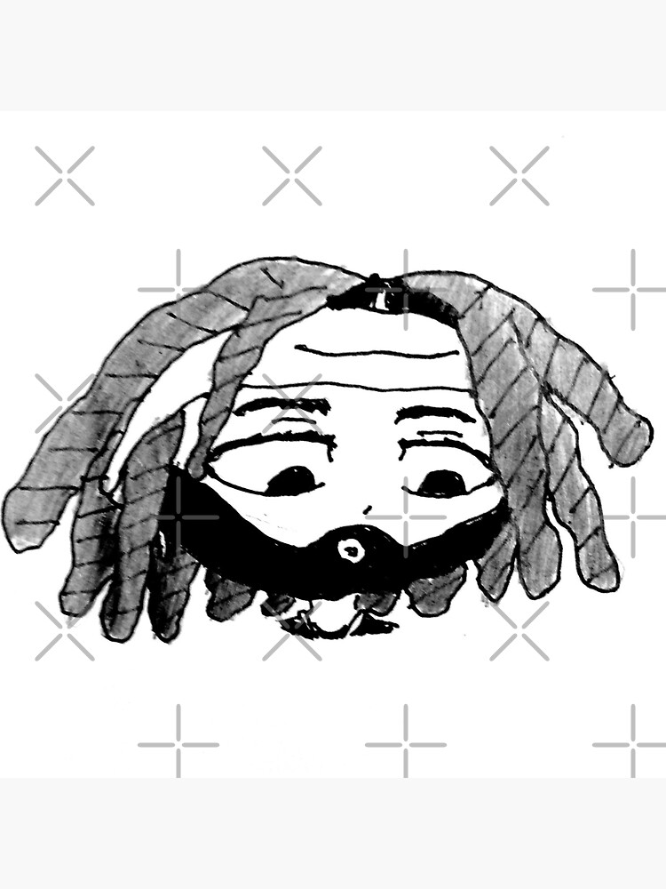 "Chibi man with locks with a beard and flow" Sticker for Sale by ...