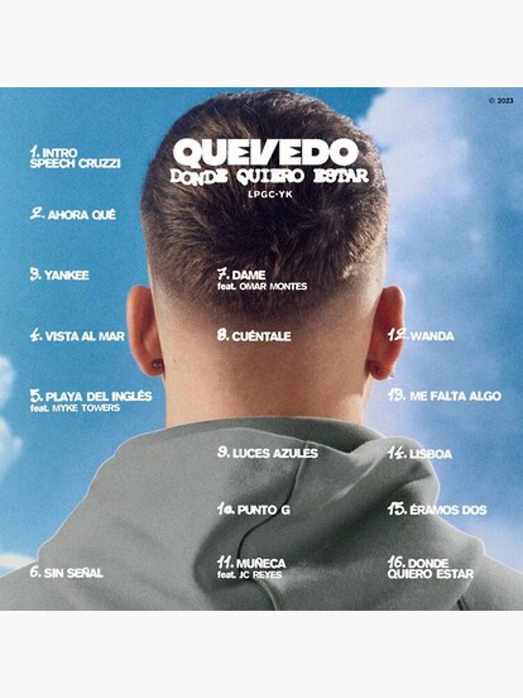 Pósterundefined con la obra «Poster nuevo álbum Quevedo cantante» de ...