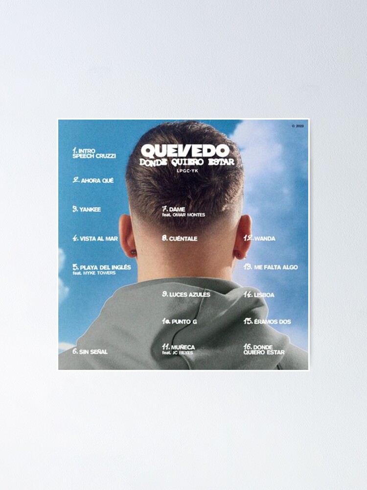 Pósterundefined con la obra «Poster nuevo álbum Quevedo cantante» de ...