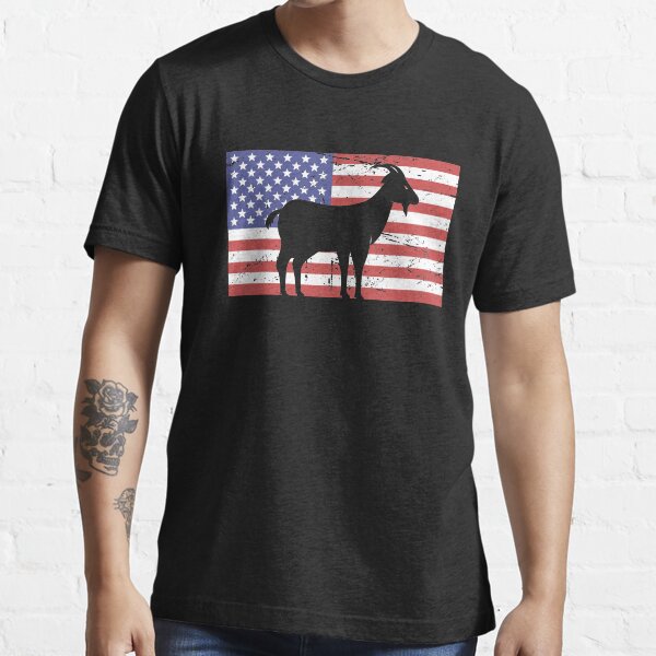 "United States Flag & Goat" T-shirt by ethandirks | Redbubble | goat t ...