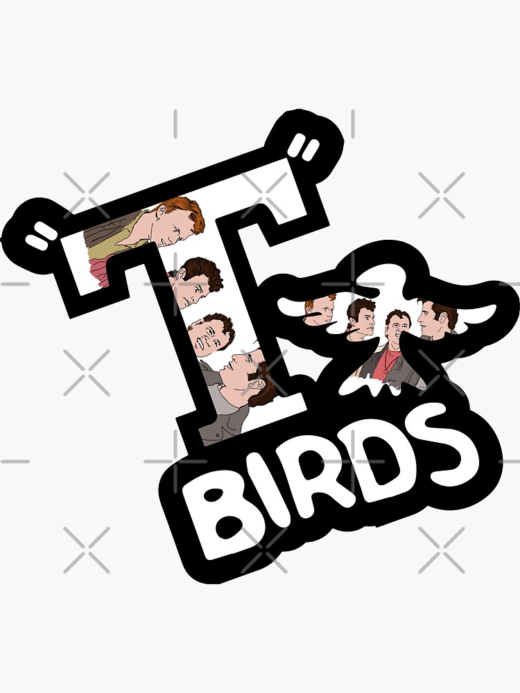 "T-birds members" Sticker for Sale by Deco-Design | Redbubble