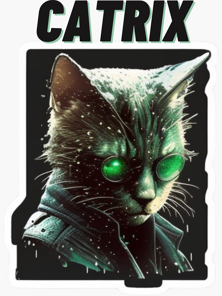 "catrix sticker" Sticker for Sale by Gomawidesigns | Redbubble
