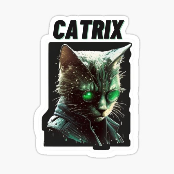 "catrix sticker" Sticker for Sale by Gomawidesigns | Redbubble