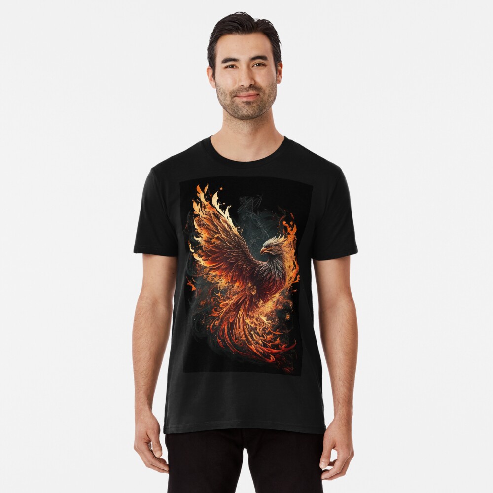 "Fiery phoenix rising illustration" Poster for Sale by Remco Kouw ...