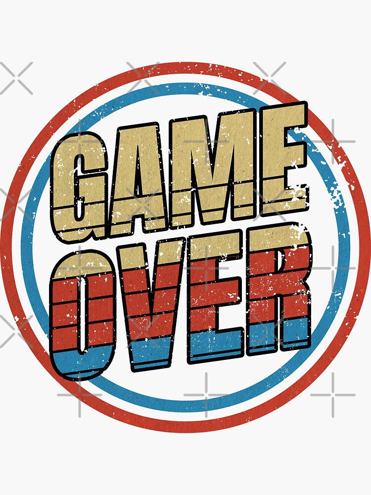 "Game Over" Sticker for Sale by ARTMINDED1970 | Redbubble