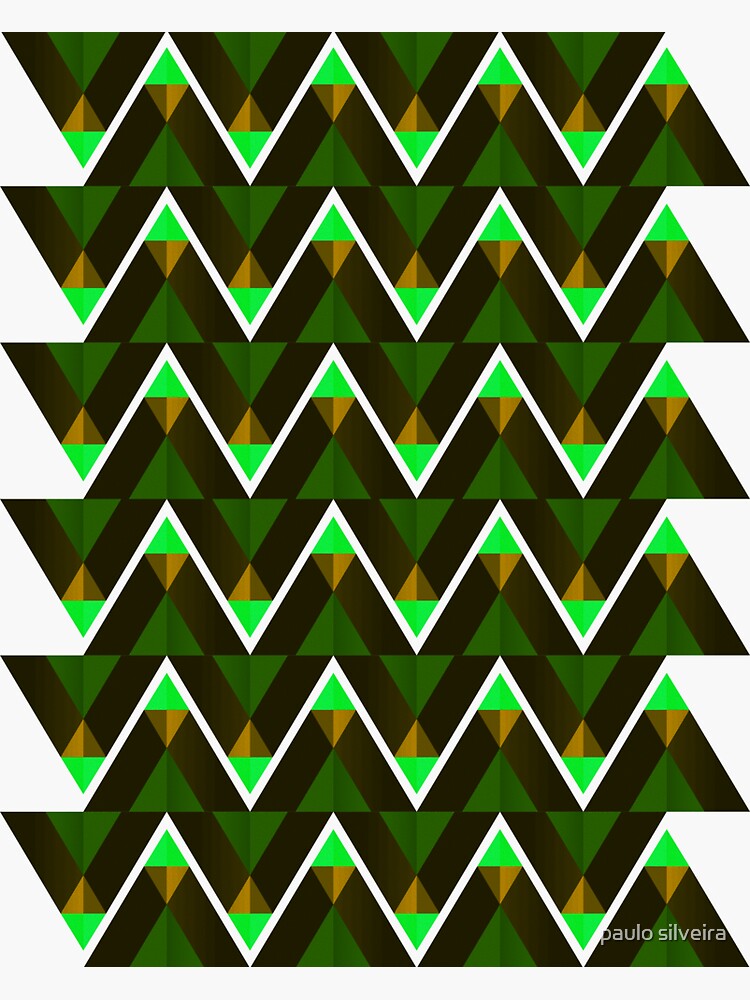 "Zigzag Triangles, geometric Patterns" Sticker for Sale by hypnotzd ...