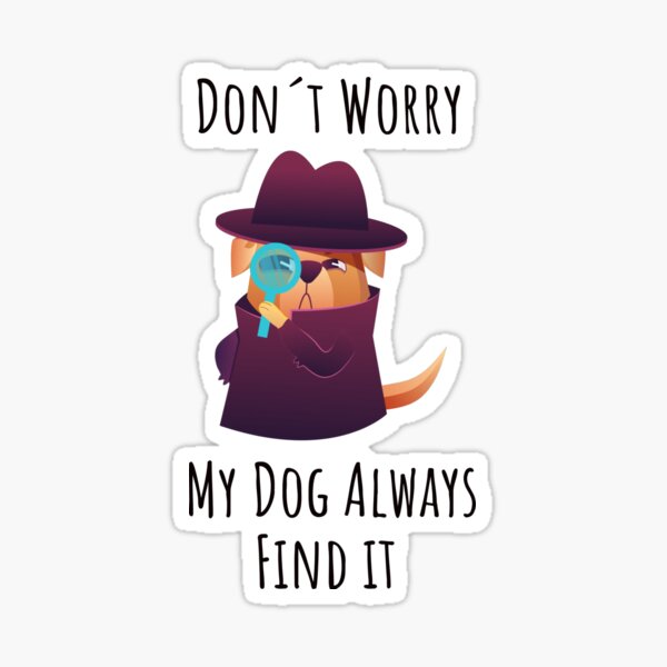 "Cute Detective Dog." Sticker for Sale by onlyart1989 | Redbubble