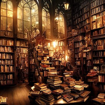 "Fantasy Bookstore" Poster for Sale by rudekitten | Redbubble