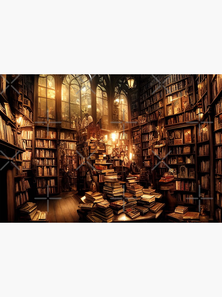 "Fantasy Bookstore" Sticker for Sale by rudekitten | Redbubble