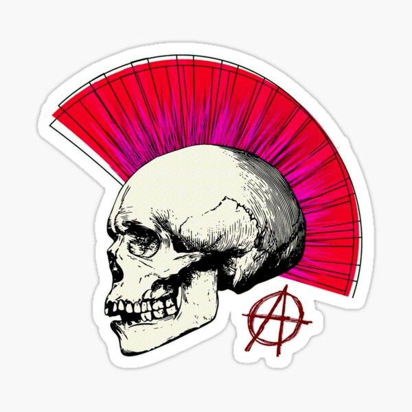 "Punk Skull" Sticker for Sale by clerop | Redbubble