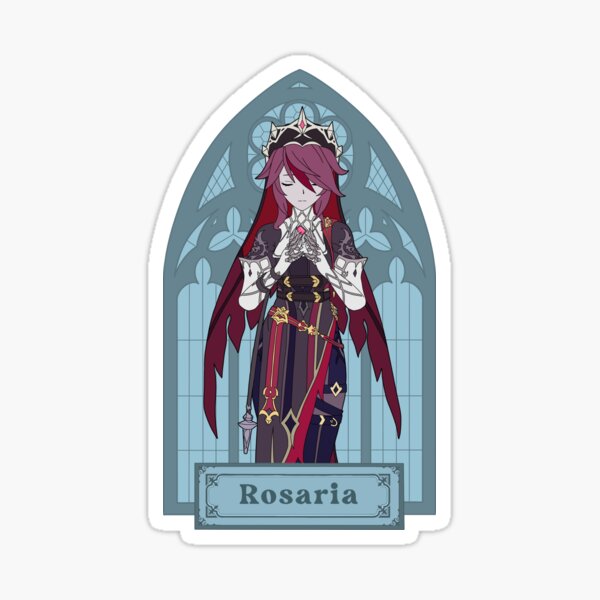 "rosaria genshin impact" Sticker for Sale by SAN- | Redbubble