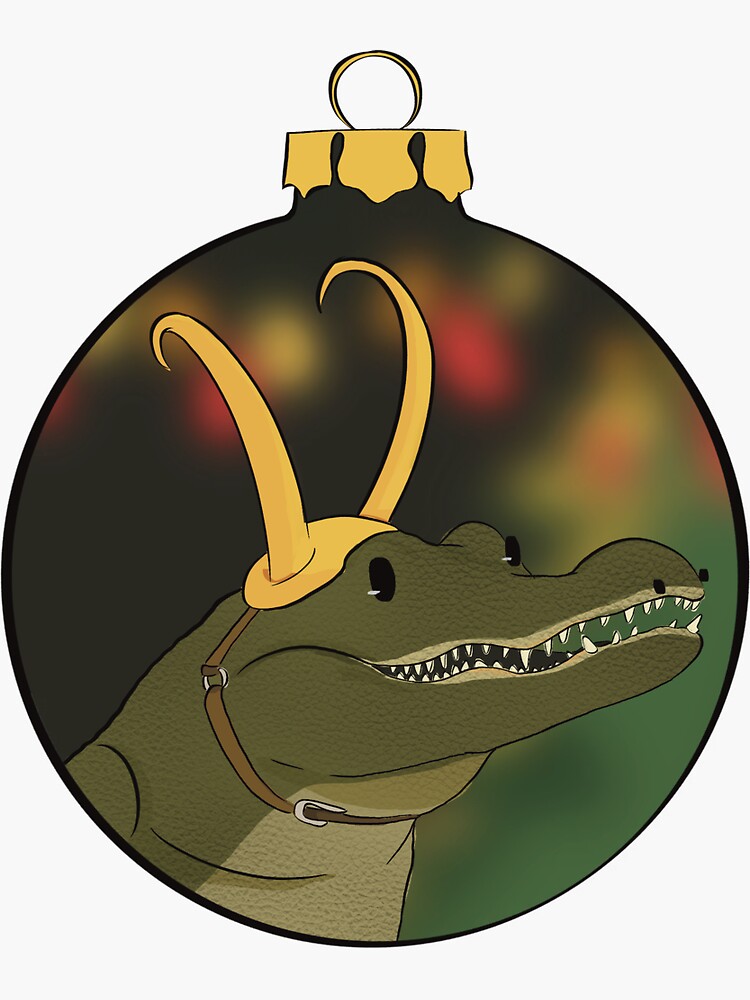 "Christmas Crocodile Loki Alligator Loki Croki" Sticker for Sale by ...
