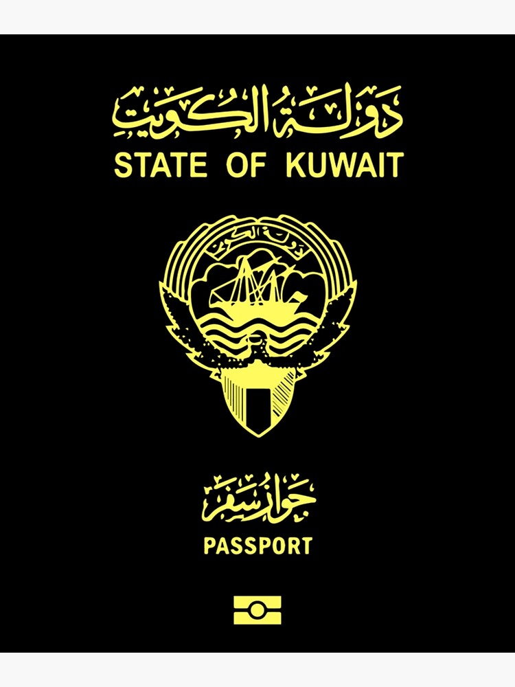 "Q8 Kuwait Emblem In Gold As Passport Cover For Kuwaitis" Poster for ...
