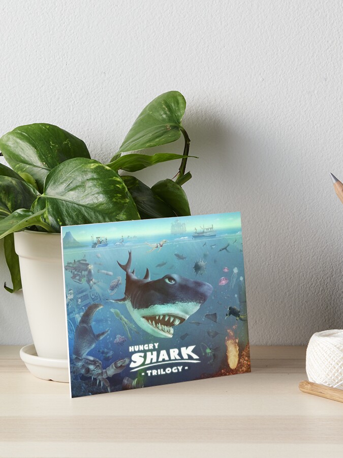 "Hungry Shark Trilogy" Art Board Print for Sale by Majamestic | Redbubble