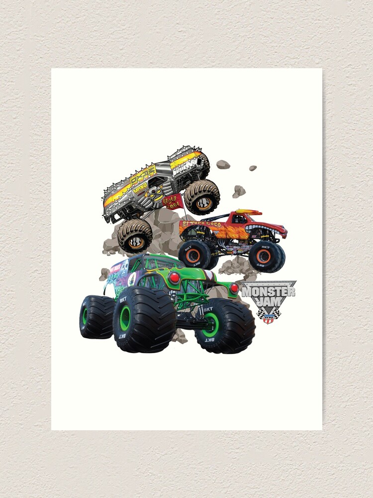 "Monster Jam Trucks" Art Print for Sale by Briaannaaa24 | Redbubble