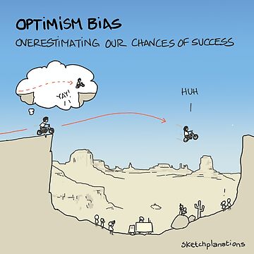 "Optimism bias - colour" Art Board Print for Sale by sketchplanator ...