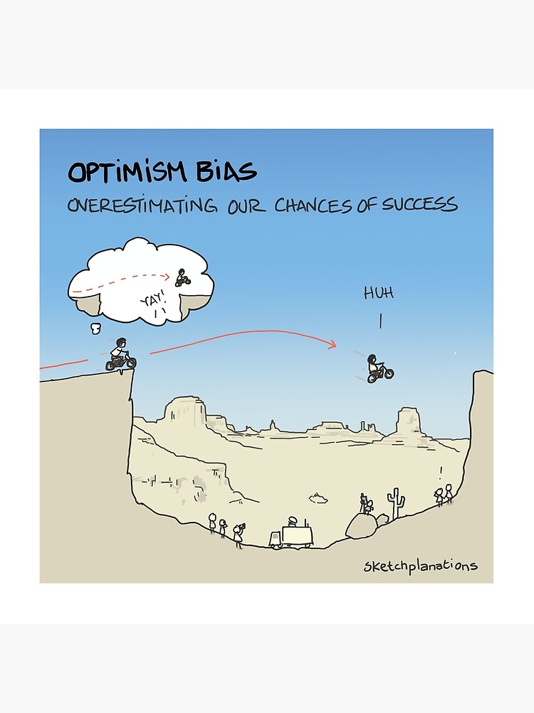 "Optimism bias - colour" Art Board Print for Sale by sketchplanator ...