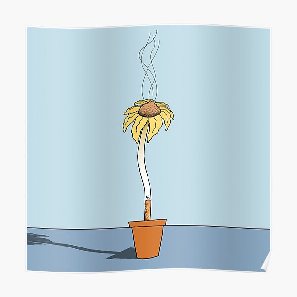 "Smokey Flower" Poster for Sale by bekome | Redbubble