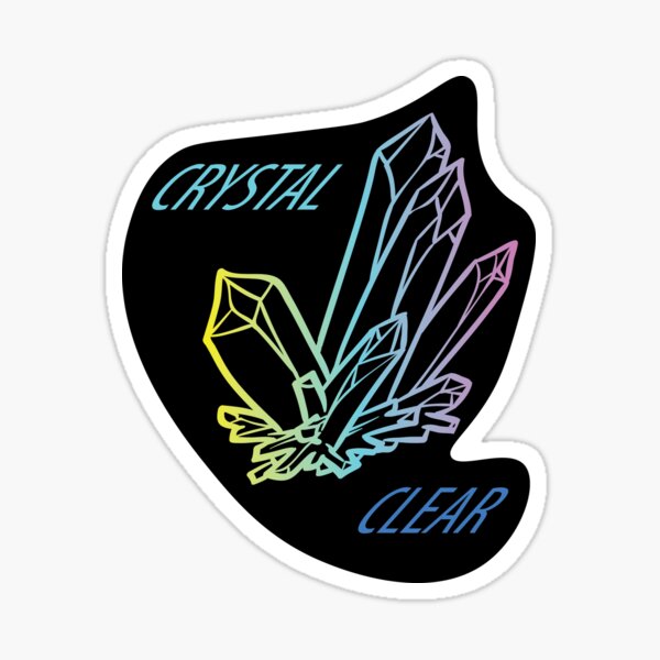 "Crystal Clear" Sticker for Sale by peterscarfo | Redbubble