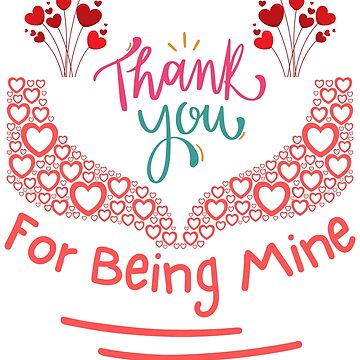 "Thank You for Being Mine" Sticker for Sale by dyomo77 | Redbubble