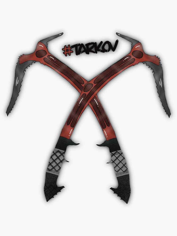 "Escape from tarkov red rebel ice pick (dual)" Sticker for Sale by Club ...