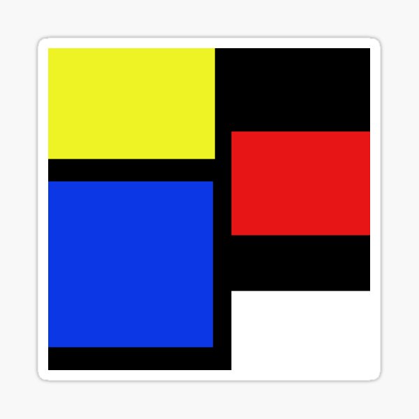 "Blue, red, yellow color blocks " Sticker for Sale by RemieJames ...