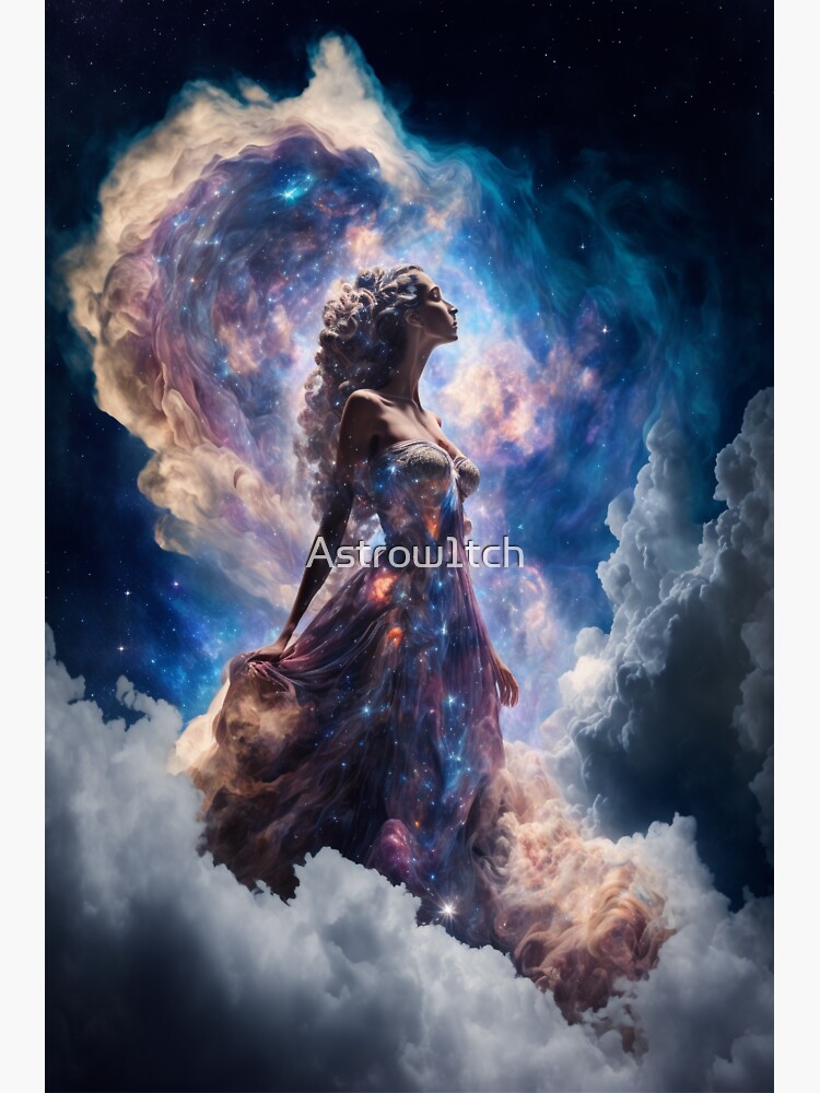 "Galactic Goddess of Air" Sticker for Sale by Astrow1tch | Redbubble