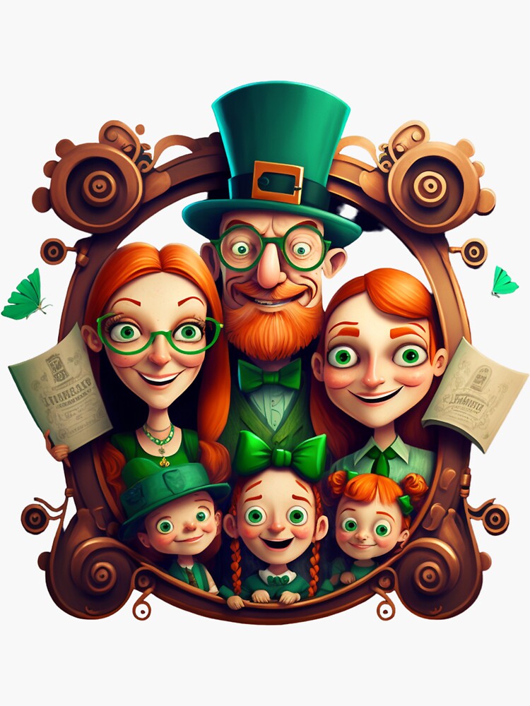 "family i love patrick's day" Sticker for Sale by zackaa-box | Redbubble