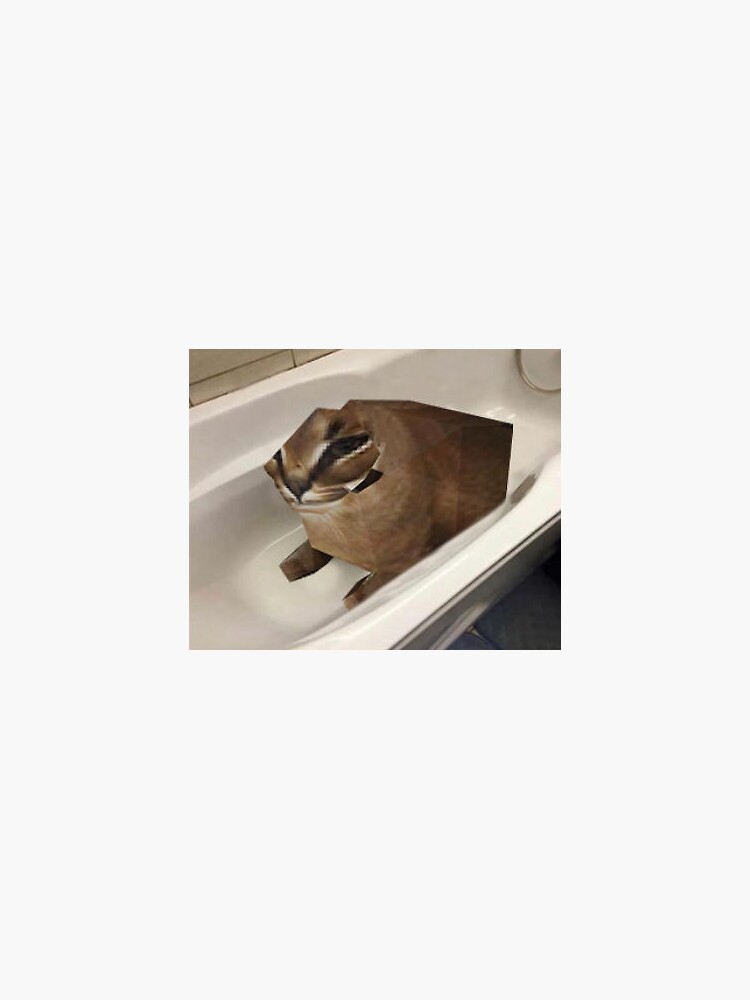 Floppa Bathtub Pixelated Sticker For Sale By Mrsirduck Redbubble