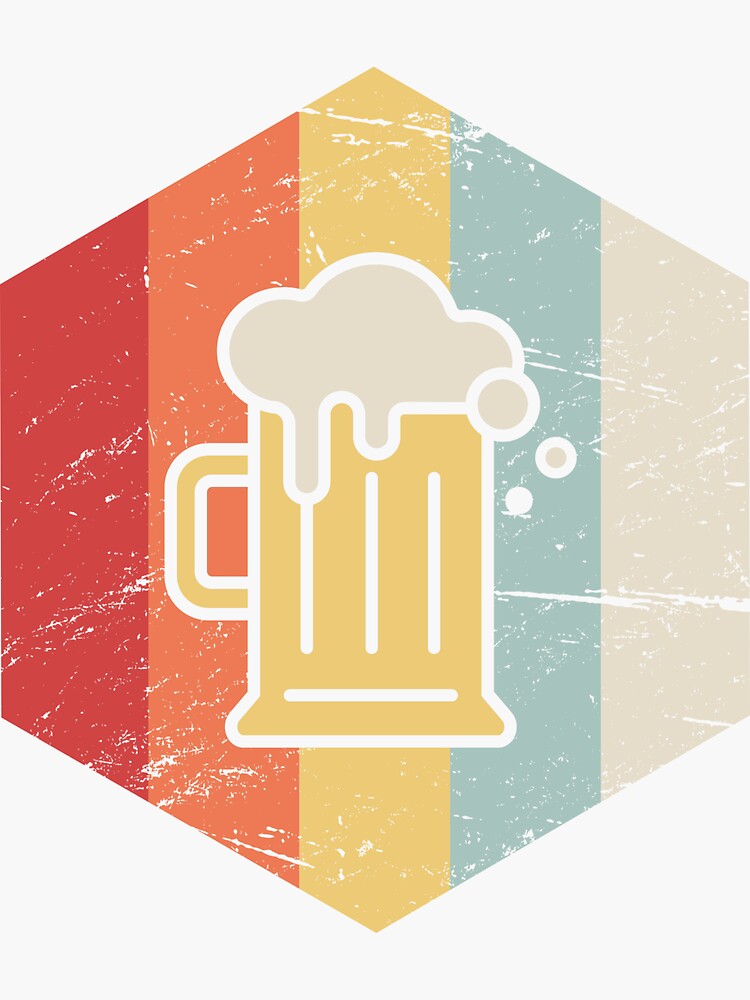 "Retro 70s Homebrew Craft Beer Icon" Sticker for Sale by ethandirks ...