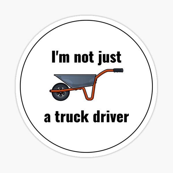 "funny truck driver" Sticker for Sale by TVstuff | Redbubble