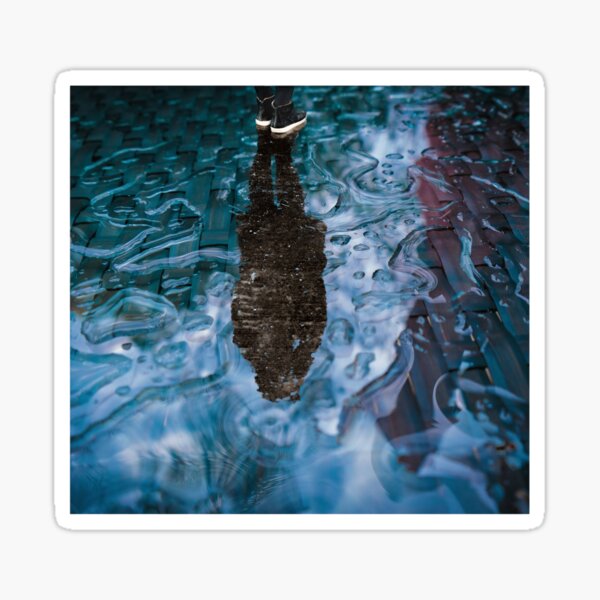 "Rain Puddles Reflection and Shadow" Sticker for Sale by Goodyluck ...
