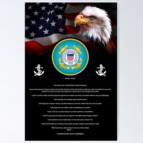 "United States COAST GUARD Creed" Poster for Sale by Daniel Hagerman ...