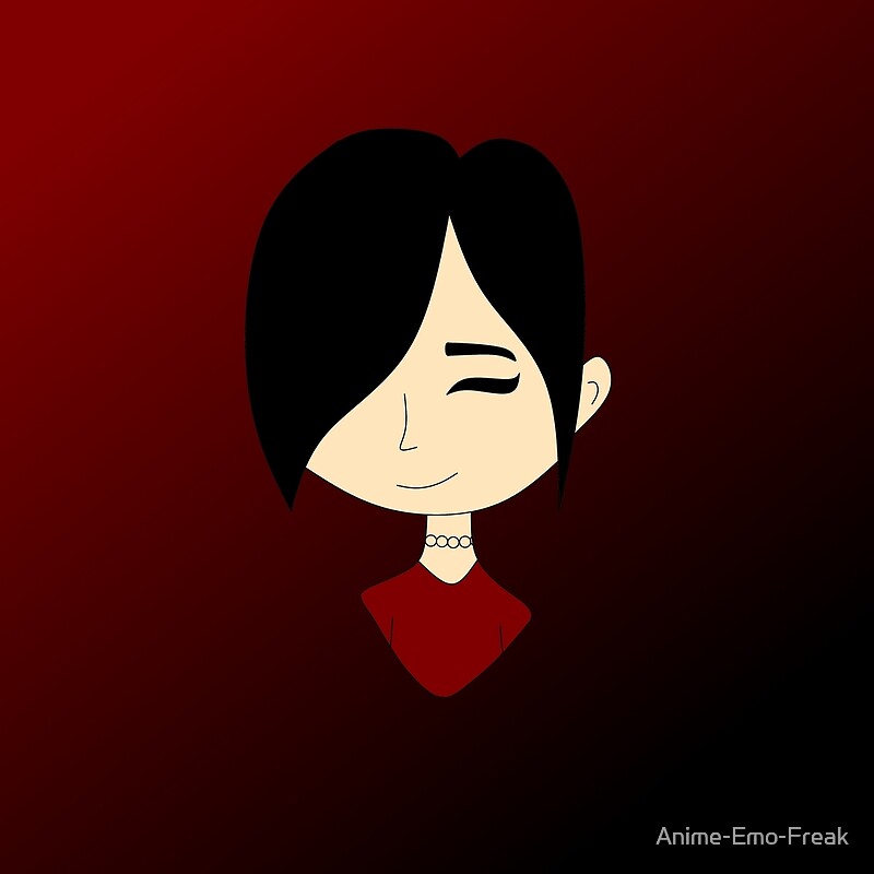 "Shadow With a Black And Red Background" by Anime-Emo-Freak | Redbubble