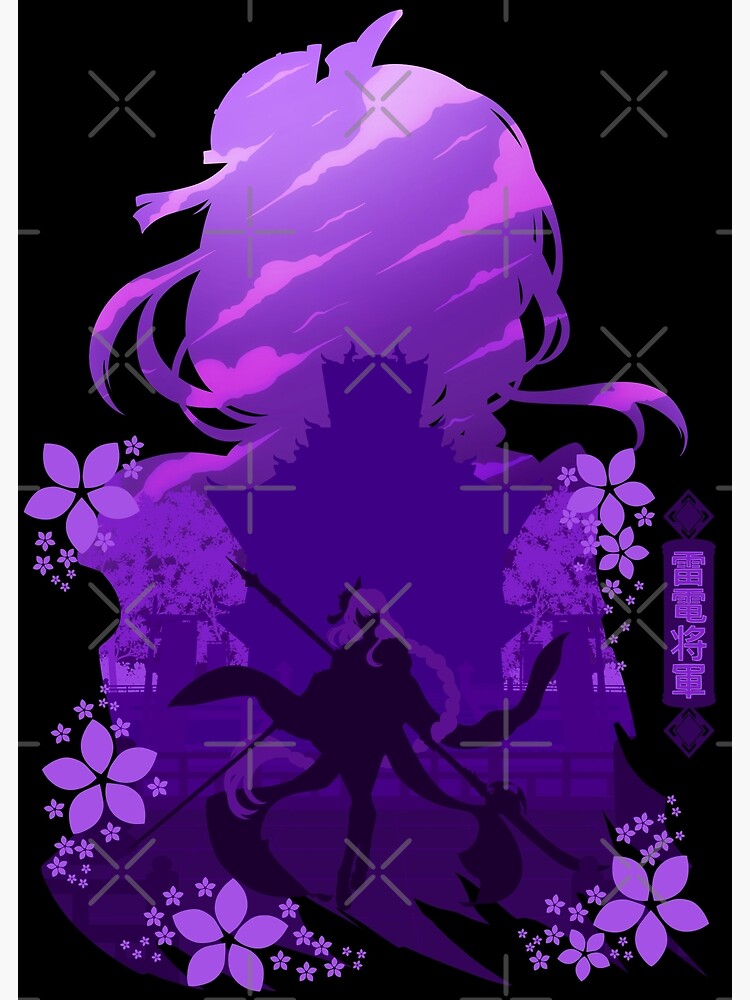 "GENSHIN IMPACT RAIDEN SHOGUN NEGATIVE SPACE" Poster for Sale by ...