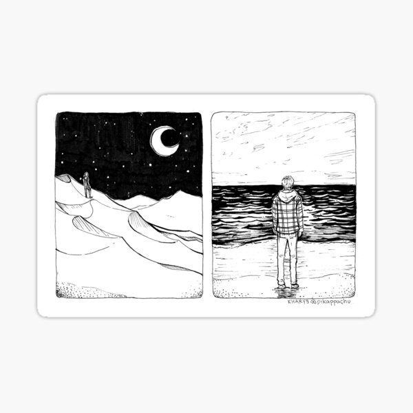 ""is everything i know truly the sea or is it a blue desert?"" Sticker ...