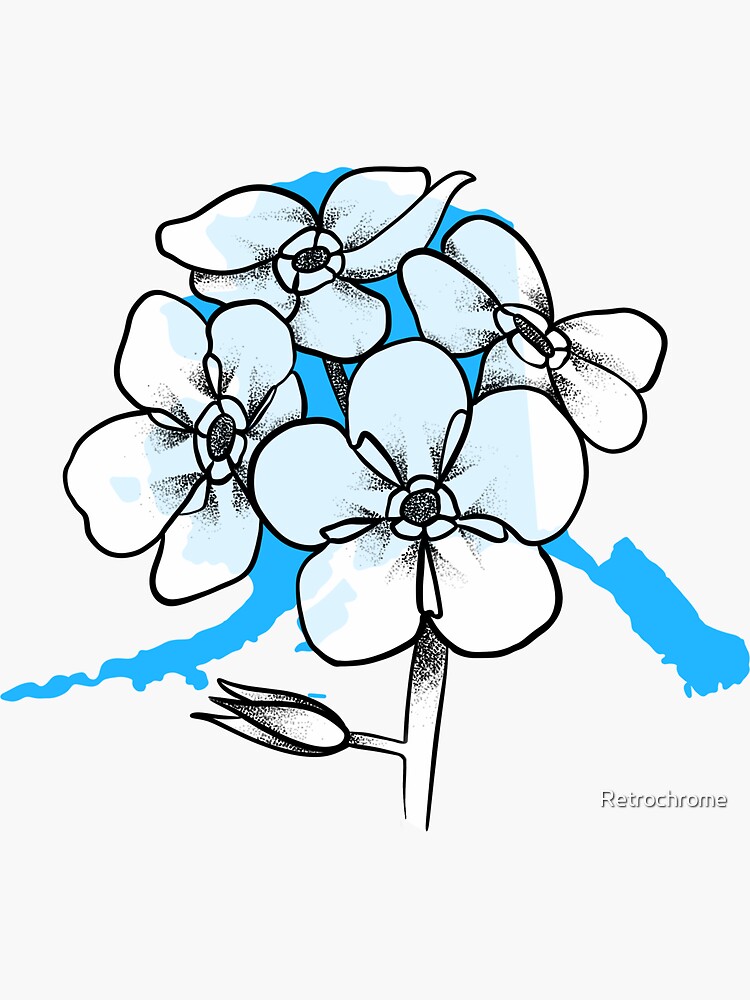 "Alaska State Flower (forget-me-not)" Sticker for Sale by Retrochrome ...