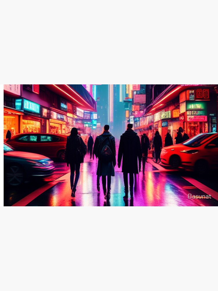 Gorro de pescador for Sale con la obra «Noches ciberpunks de neón en Tokio» de Basunat | Redbubble