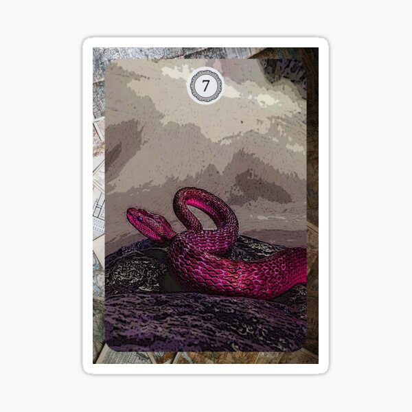 "The Snake - ZML Lenormand Card" Sticker for Sale by zenmierlove ...