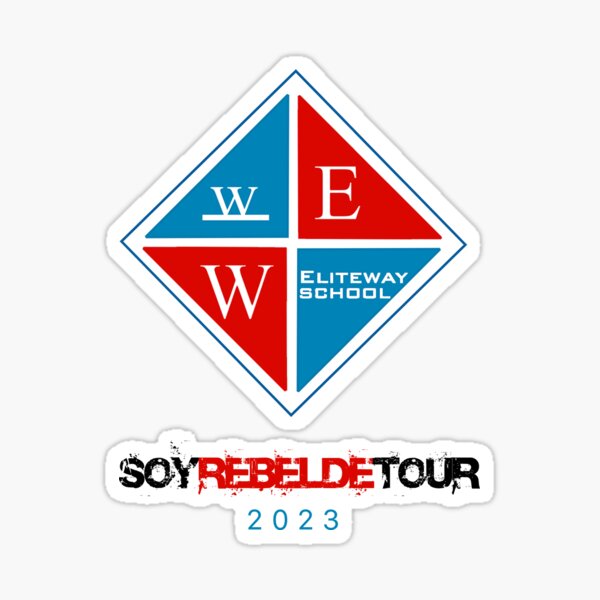 Pegatina «ESCUELA ELITE WAY 2023 (letras negras)» de RAMZRAMZ | Redbubble