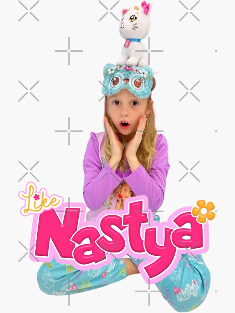 "like nastya surprised expression | like nastya idn | nastya channel baldis party" Sticker for ...