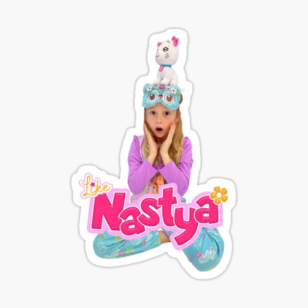"like nastya surprised expression | like nastya idn | nastya channel baldis party" Sticker for ...