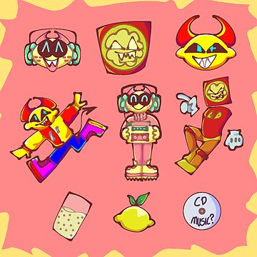 "Lemon Demon Sticker Sheet!" Sticker for Sale by stxrisgone | Redbubble