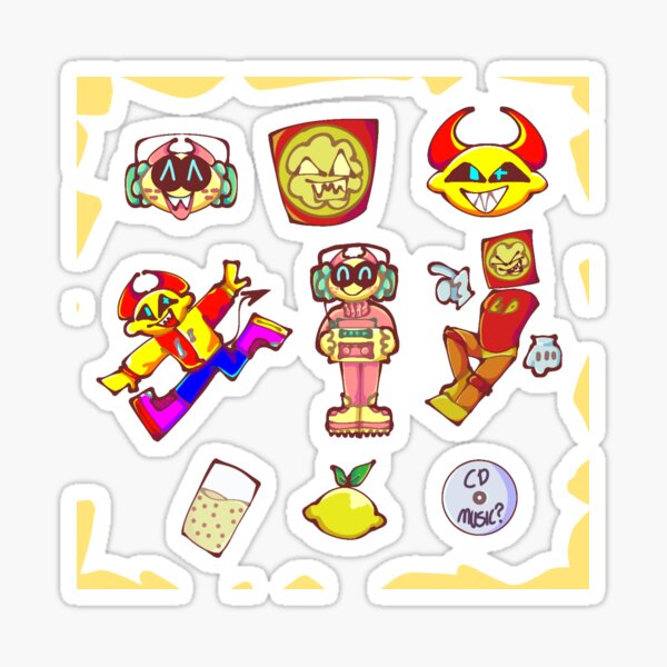 "Lemon Demon Sticker Sheet!" Sticker for Sale by stxrisgone | Redbubble