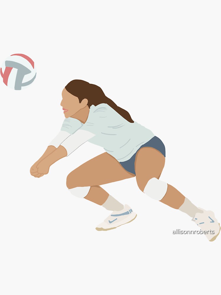 "Volleyball Player" Sticker for Sale by allisonnroberts | Redbubble