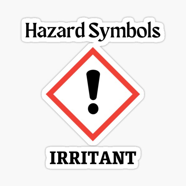 "Irritant Hazard Symbols Design" Sticker for Sale by Ikhsan98 | Redbubble