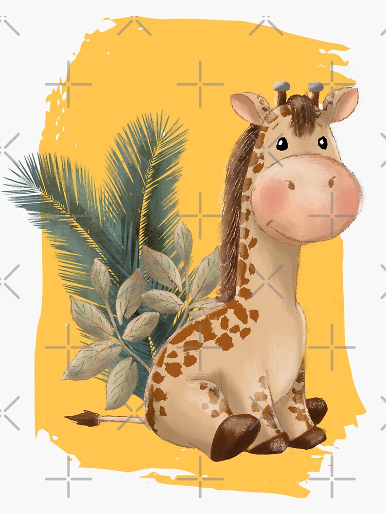 "Cute Baby Giraffe" Sticker for Sale by CarolineRowland | Redbubble
