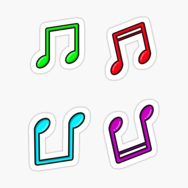 "Mini music notes with colors sticker pack" Sticker for Sale by ...
